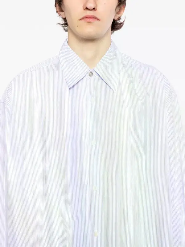 OAMC Striped Cotton Shirt - Blue