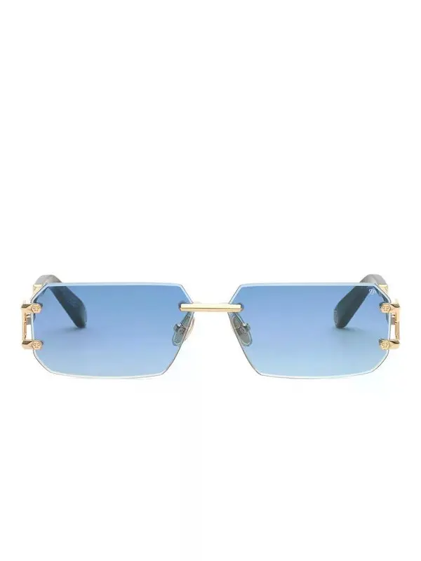 Philipp Plein Rectangular-frame Sunglasses - Gold