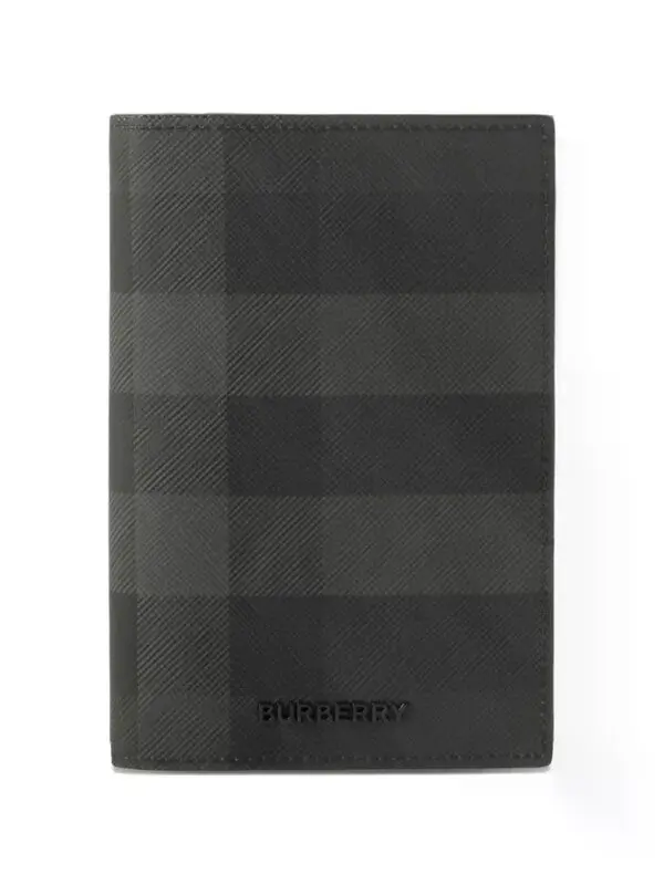 Burberry Check Passport Holder - Black
