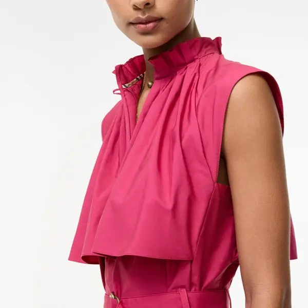 Burberry Sleeveless Cotton Poplin Dress - Mauvewood Pink