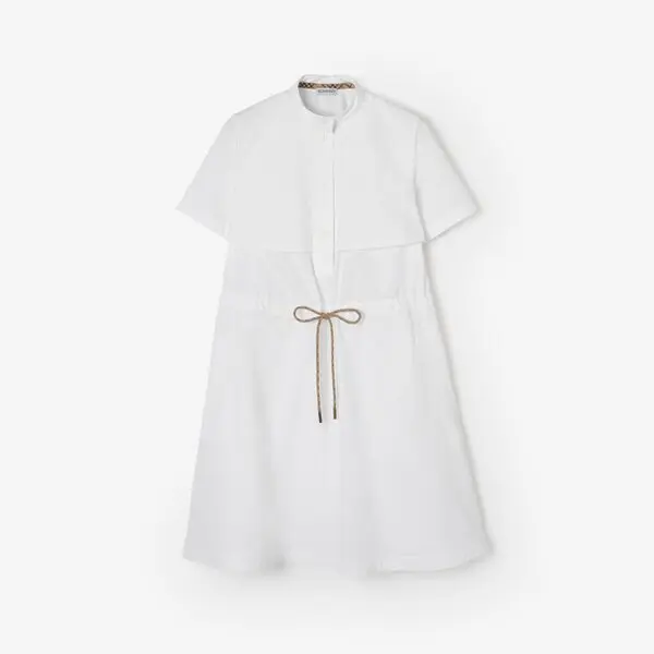 Burberry Cotton Poplin Dress - Optic White