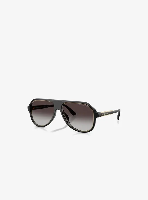 Michael Kors Molokai Aviator Sunglasses - Black
