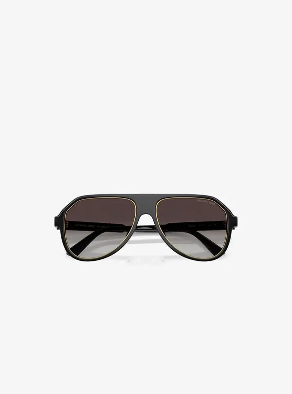 Michael Kors Molokai Aviator Sunglasses - Black