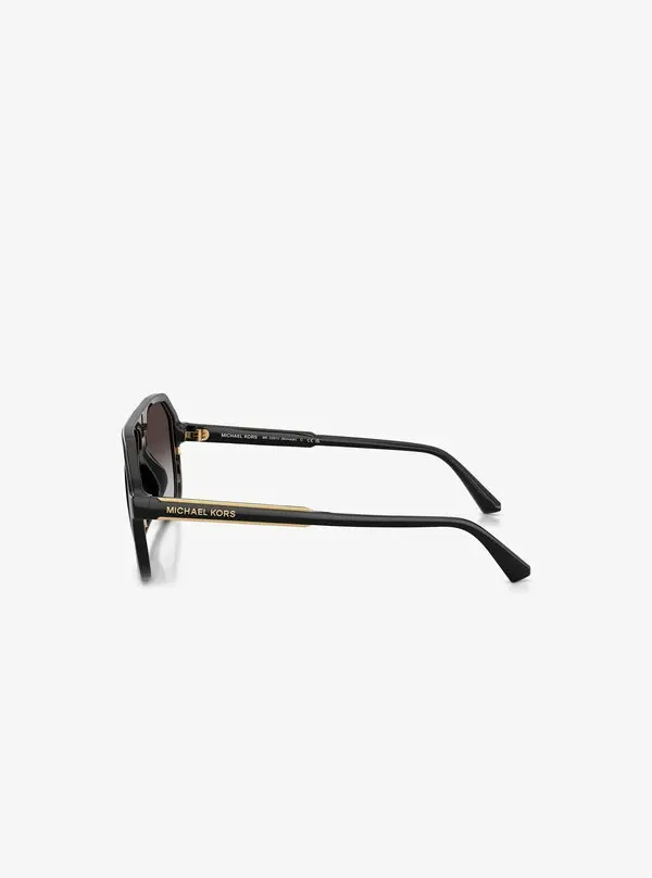 Michael Kors Molokai Aviator Sunglasses - Black