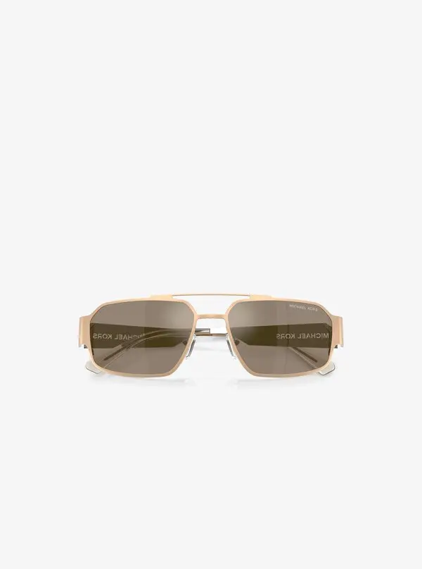 Michael Kors Cape Town Aviator Sunglasses - Gold
