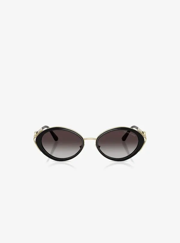 Michael Kors Key West Oval Sunglasses - Black