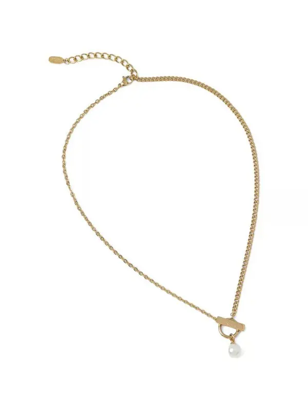 Karl Lagerfeld Faux-pearl Pendant Necklace - Gold