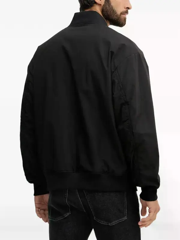 Karl Lagerfeld Zip Bomber Jacket - Black