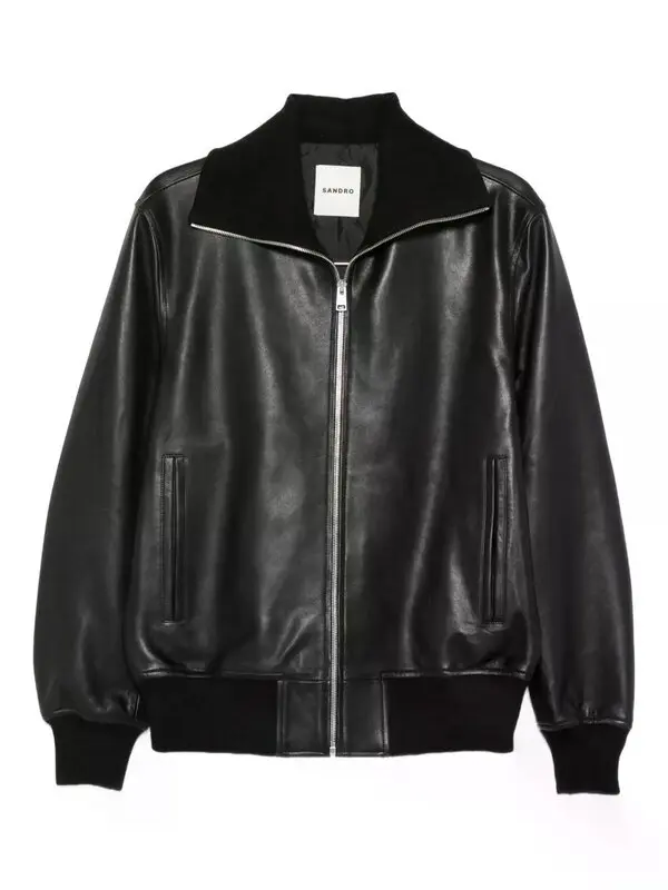 Sandro Zip-up Leather Jacket