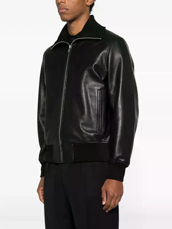 Sandro Zip-up Leather Jacket