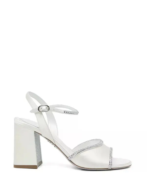 Rene Caovilla 50mm Margherita Sandals - White