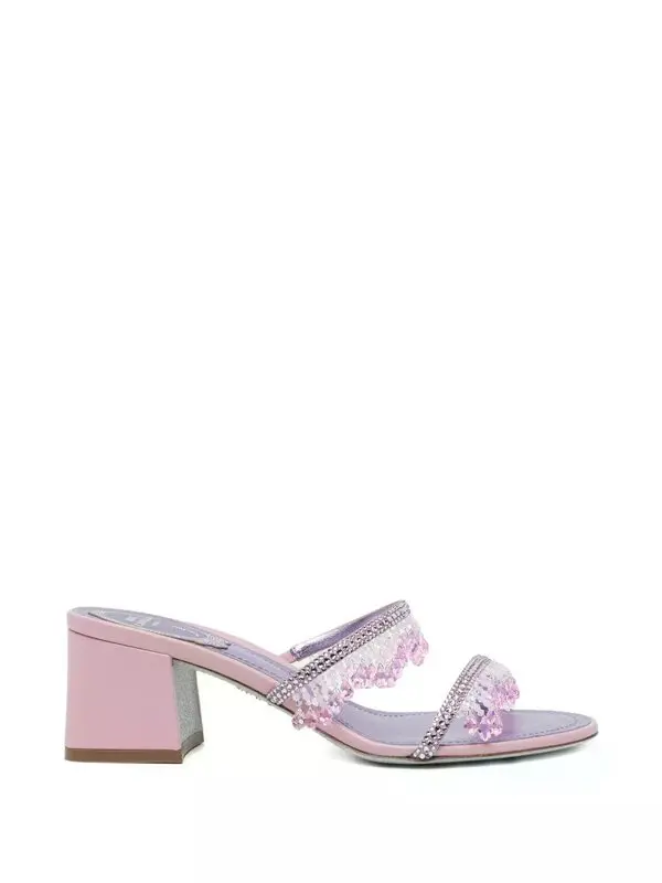 Rene Caovilla 50mm Embellished Sandals - Purple