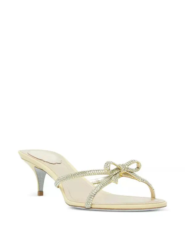 Rene Caovilla Lynette 50mm Embellished Sandals - Yellow