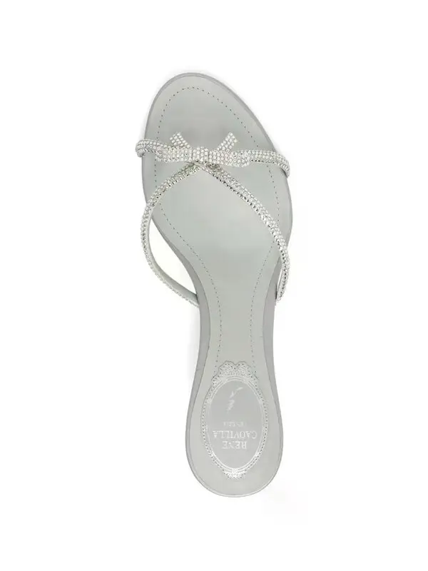Rene Caovilla 50mm Lynette Embellished Sandals - Grey