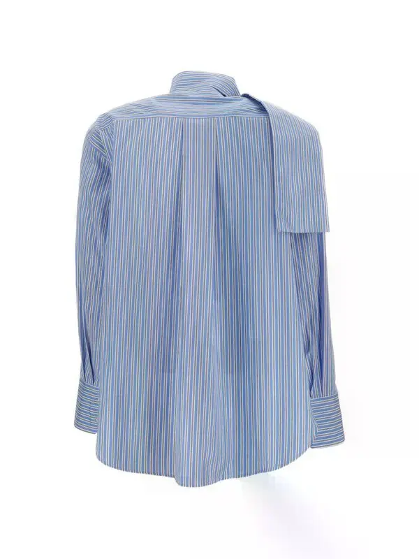 Plan C Striped Scarf Shirt