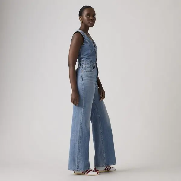 LEVI'S Denim Wide-leg Jumpsuit