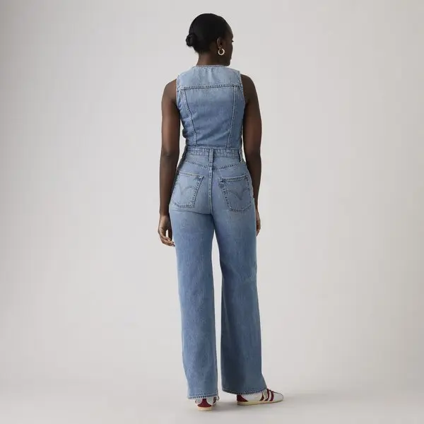 LEVI'S Denim Wide-leg Jumpsuit