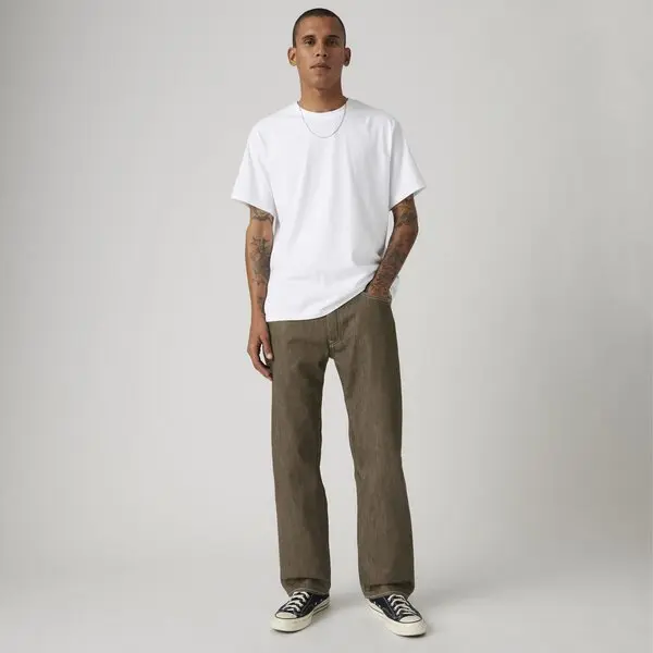 LEVI'S 501 Original Shrink-to-fit Straight Leg Jeans - Dark Brown Rigid