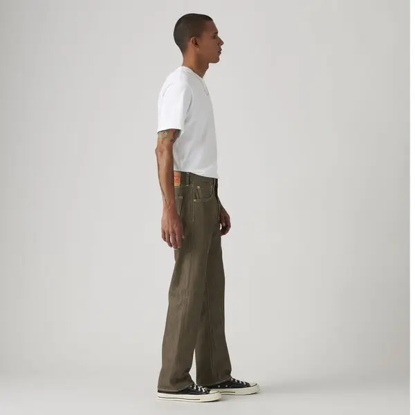 LEVI'S 501 Original Shrink-to-fit Straight Leg Jeans - Dark Brown Rigid