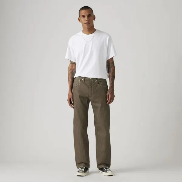 LEVI'S 501 Original Shrink-to-fit Straight Leg Jeans - Dark Brown Rigid