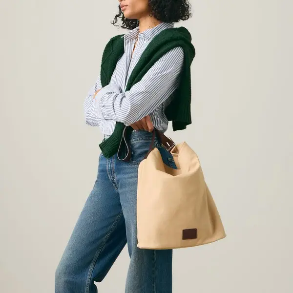 LEVI'S Heritage Canvas Tote Bag With Leather Handles