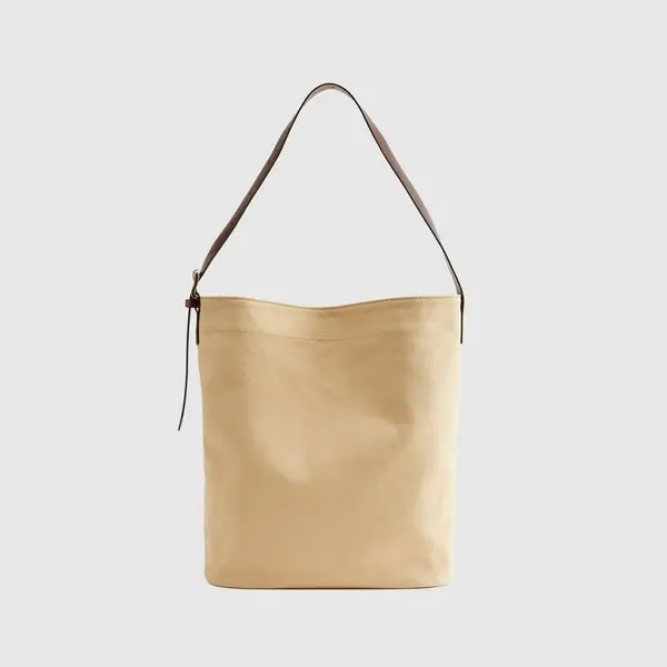 LEVI'S Heritage Canvas Tote Bag With Leather Handles