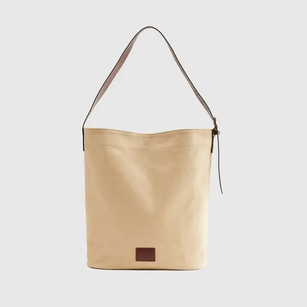 LEVI'S Heritage Canvas Tote Bag With Leather Handles