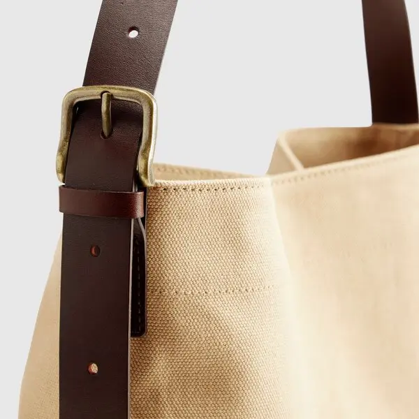 LEVI'S Heritage Canvas Tote Bag With Leather Handles