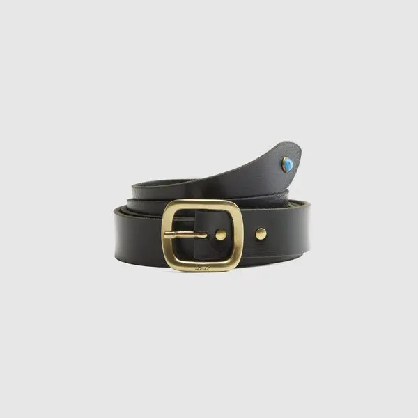 LEVI'S Cameron Long Length Leather Belt - Caviar