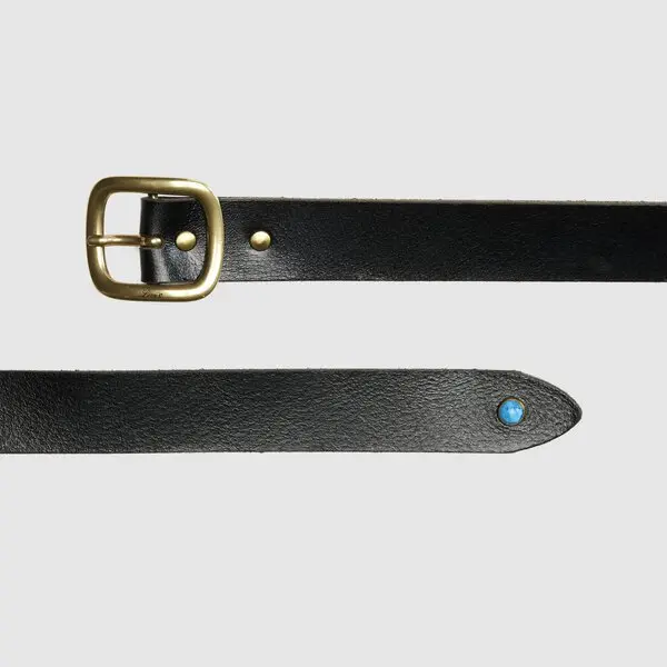 LEVI'S Cameron Long Length Leather Belt - Caviar