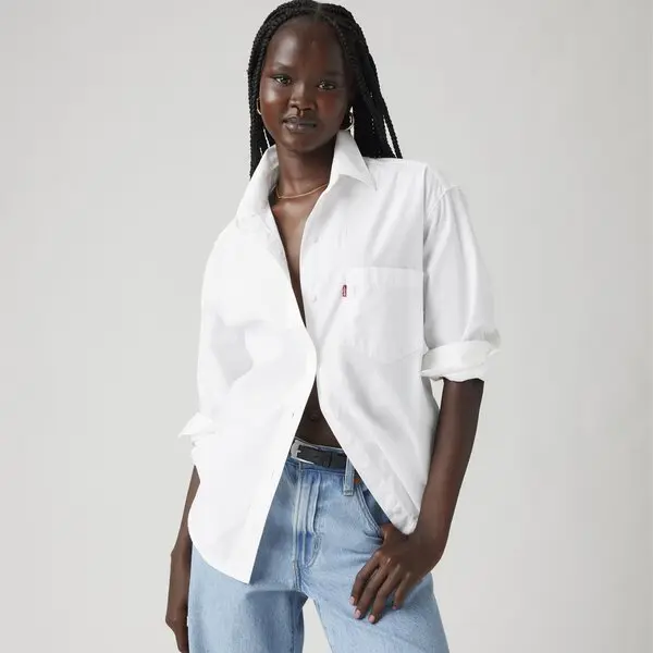 LEVI'S Harlie Boyfriend Shirt - Bright White