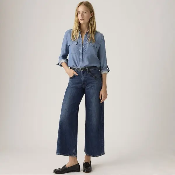 LEVI'S 728 High-rise Wide-leg Ankle Jeans - Embassy Sweet
