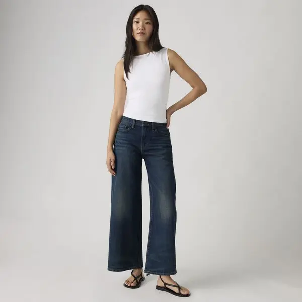 LEVI'S 728 High-rise Wide-leg Ankle Candiani Jeans - Down West