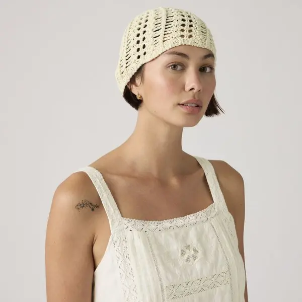 LEVI'S Chloe Crochet Beanie - Seedpearl