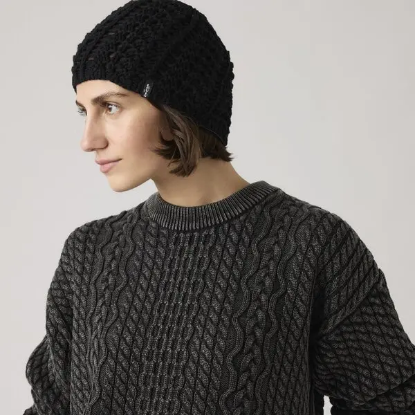 LEVI'S Chloe Crochet Beanie - Caviar