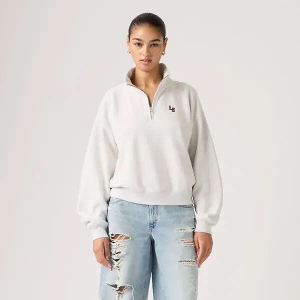 LEVI'S Graphic Logo Vintage Boxy Quarter Zip Sweatshirt