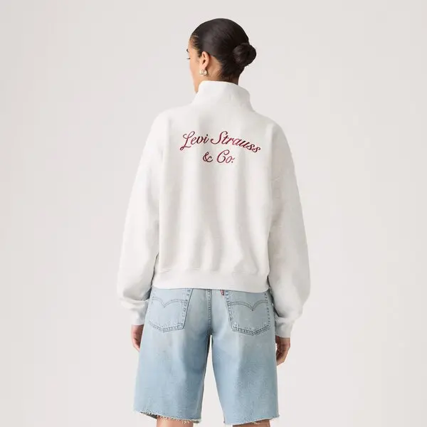 LEVI'S Graphic Logo Vintage Boxy Quarter Zip Sweatshirt