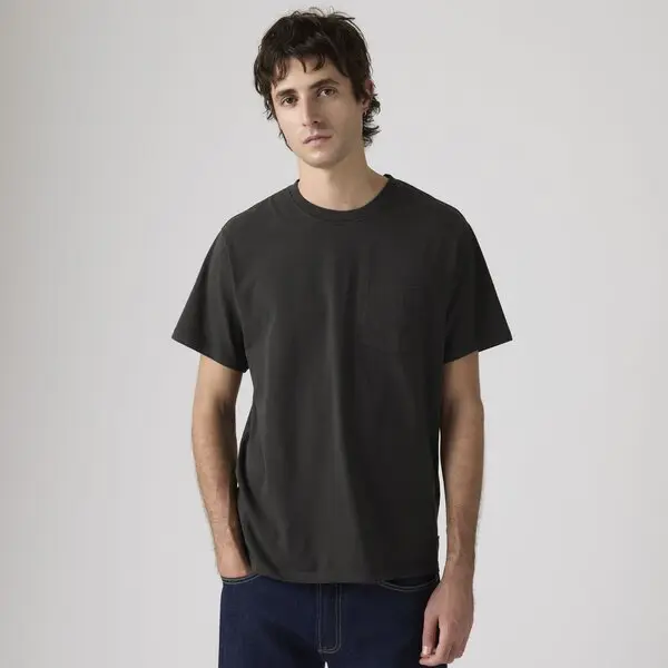 LEVI'S Essential Pocket Garment Dye T-shirt - Garment Dye Mineral Black