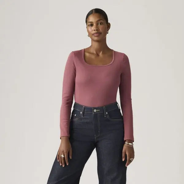 LEVI'S Essential Square Neck Long-sleeve Tee - Garment Dye