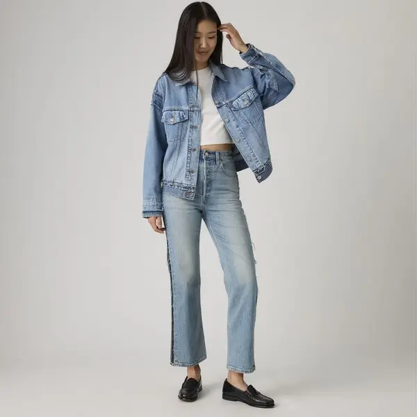 LEVI'S Ribcage Deconstructed Ankle Jeans - Upon Reflection