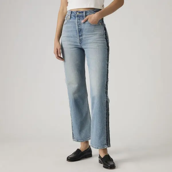 LEVI'S Ribcage Deconstructed Ankle Jeans