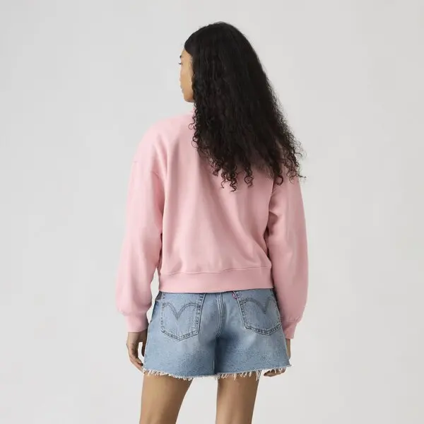 LEVI'S Graphic Logo Vintage Boxy Sweatshirt - Garment Dye Crew Fancy Script