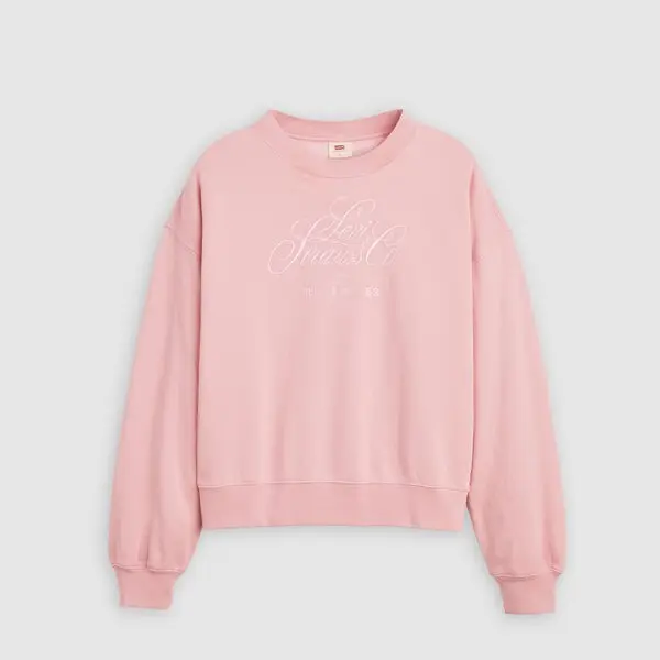 LEVI'S Graphic Logo Vintage Boxy Sweatshirt - Garment Dye Crew Fancy Script