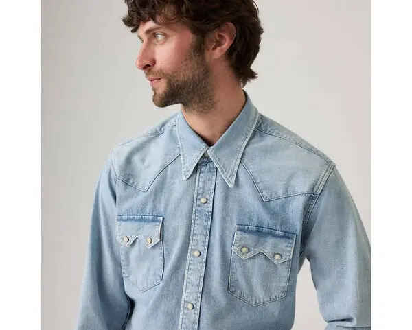LEVI'S Shorthorn Sawtooth Western Shirt Chambray