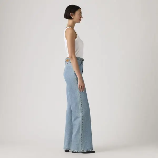 LEVI'S Ribcage Wide-leg Belted Jeans