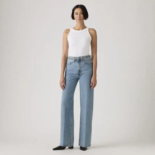 LEVI'S Ribcage Wide-leg Belted Jeans