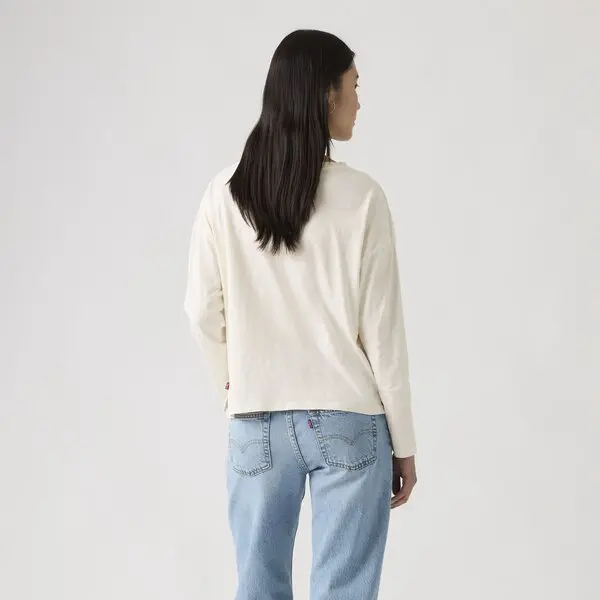 LEVI'S Julie Slub Long-sleeve T-shirt - Egret