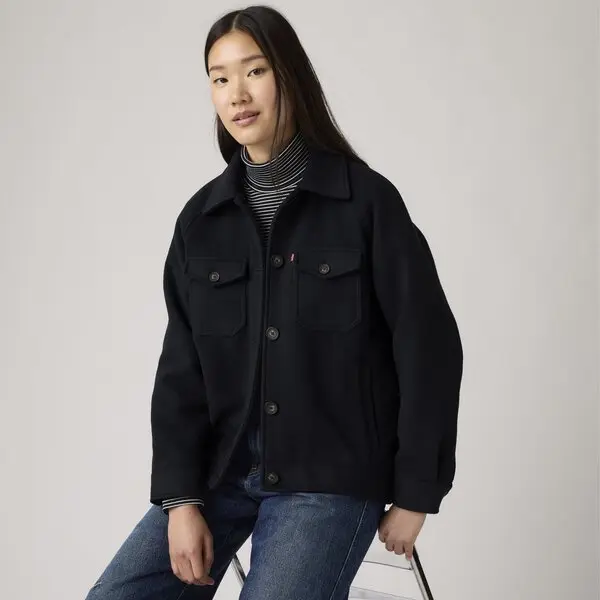 LEVI'S Raglan Sleeve Shirt Jacket - Navy