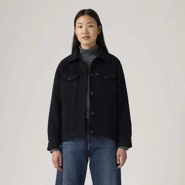 LEVI'S Raglan Sleeve Shirt Jacket - Navy