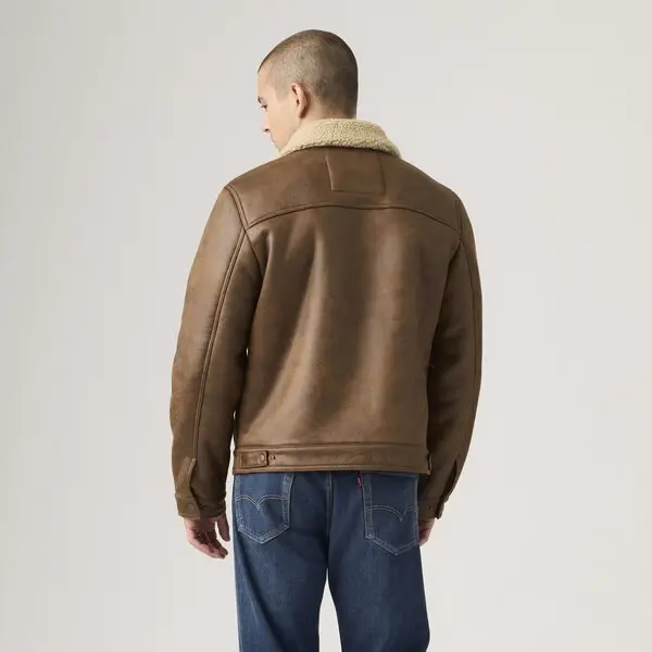 LEVI'S Two Chest Pocket Faux Shearling Jacket